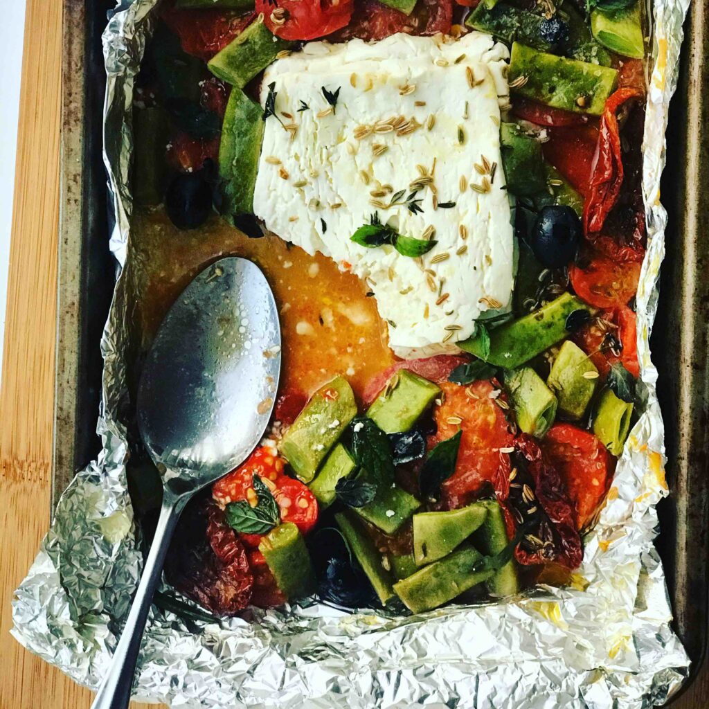 Baked Feta Tray Bake - Feel Good Food